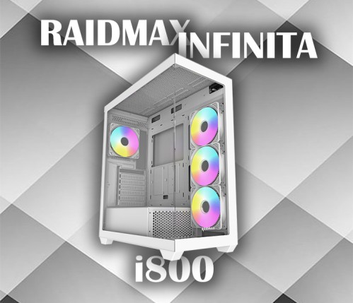 RAIDMAX i800 / GAMING CASE / 4 FANs / WHITE / - Techmate dz